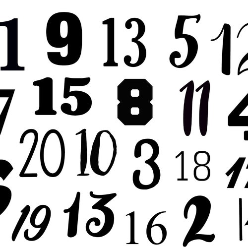 Number Decal Number Stickers for Door Any Number Decal | Etsy