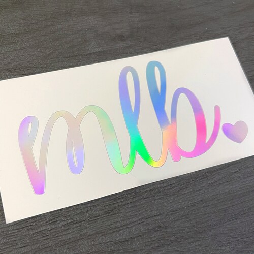 Holographic Sticker Monogram Car Decal Holographic - Etsy