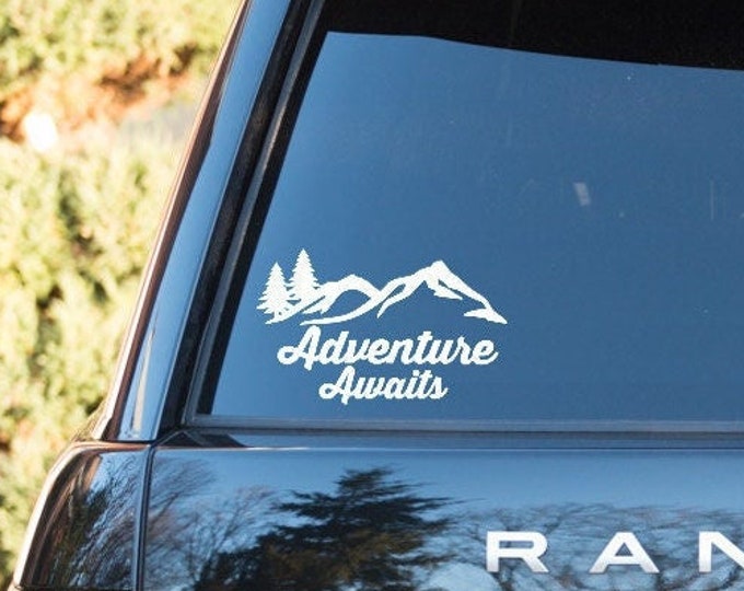 Adventure Awaits Decal︱hunting︱hiking︱trails︱outdoors︱camping︱travel ...