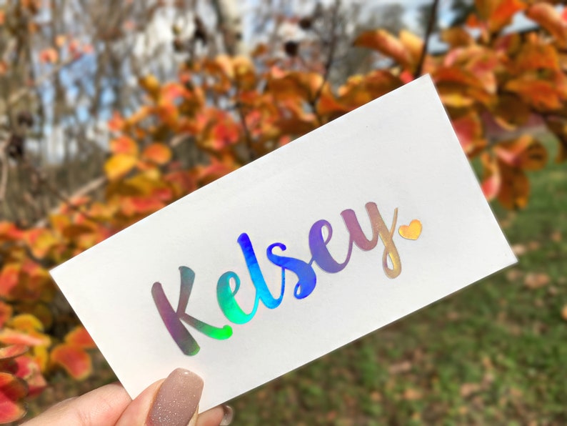 Holographic Name Decal Custom Name Decal Vinyl Decal Yeti - Etsy