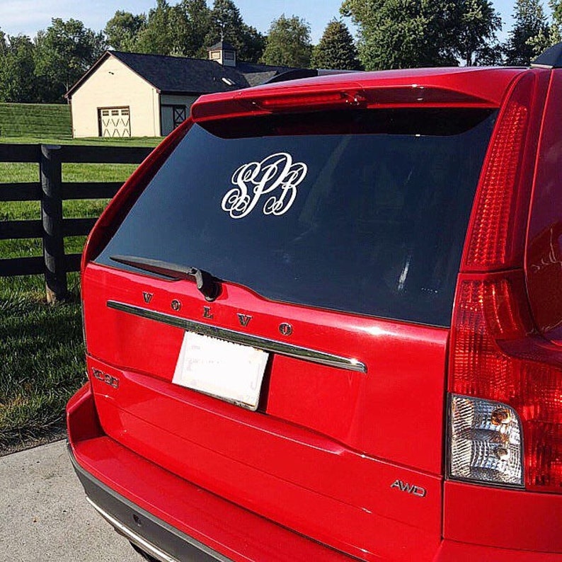 Car Decal Car Decals for Women Monogram Car Decal | Etsy
