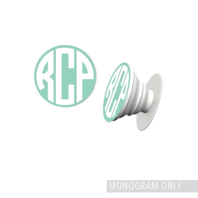 Phone Stand Monogram - Monogram Decal - Phone Grip Monogram - Vinyl ...