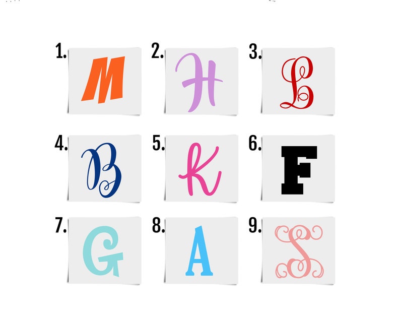 Vinyl Letter Decal Single Letter Monogram Decal Initial | Etsy