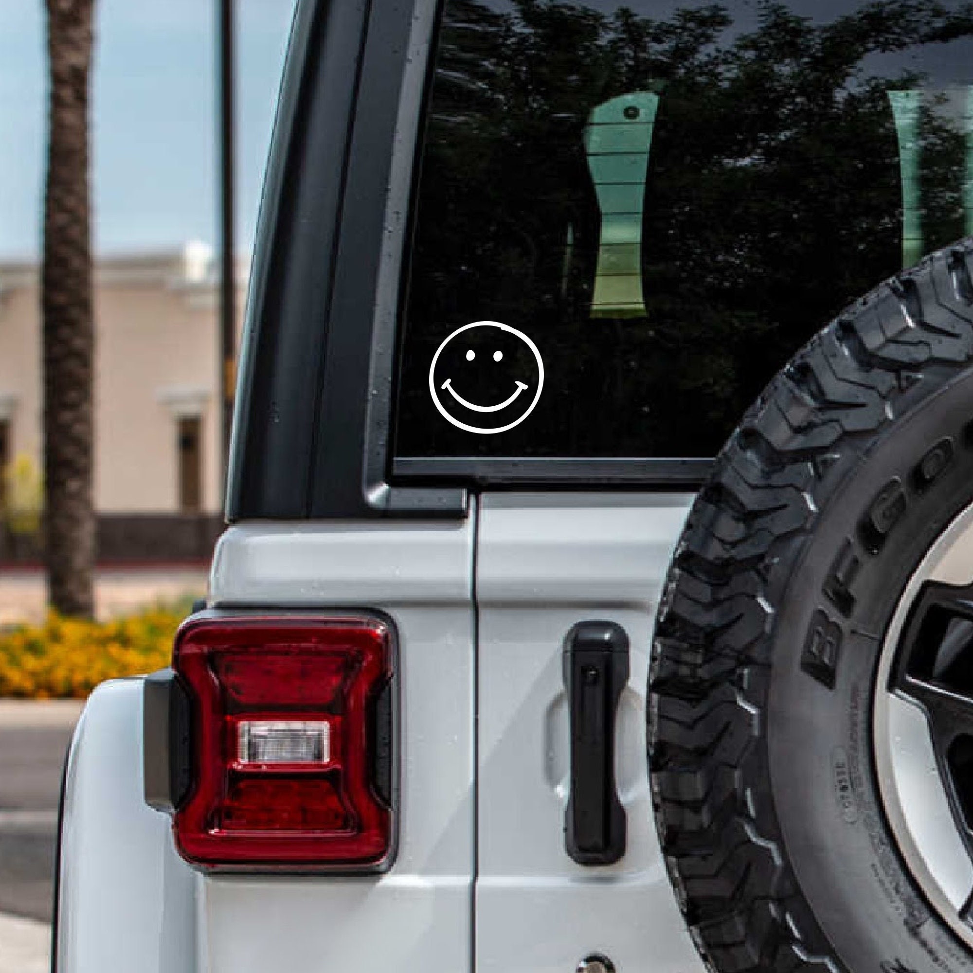Paper Car Decal Life is Good Vinyl Decal Laptop Decal Smiley Face Decal ...