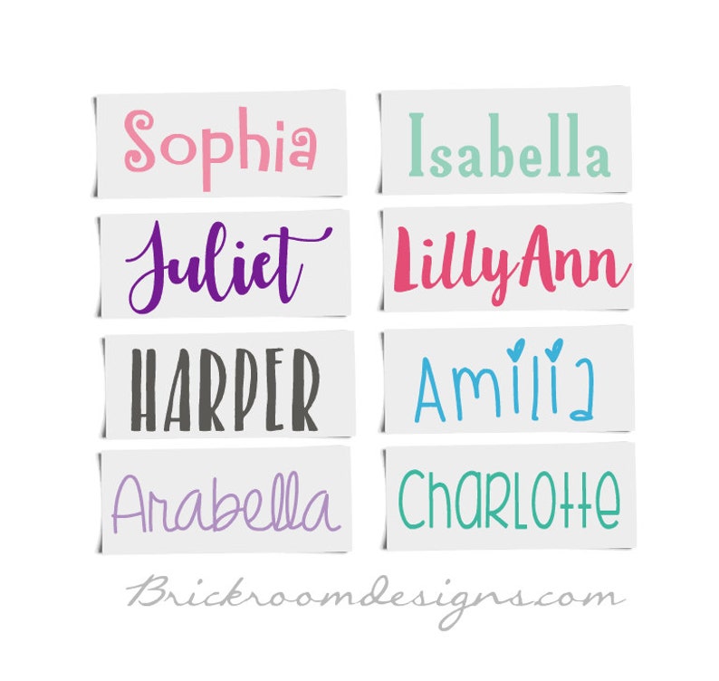 Vinyl Name Decal Personalized Name Labels Vinyl Name - Etsy