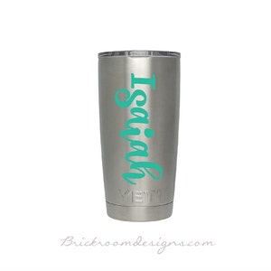 Vinyl Name Decal - Name Decal for Yeti Cup, Name Label, Yeti Rambler ...