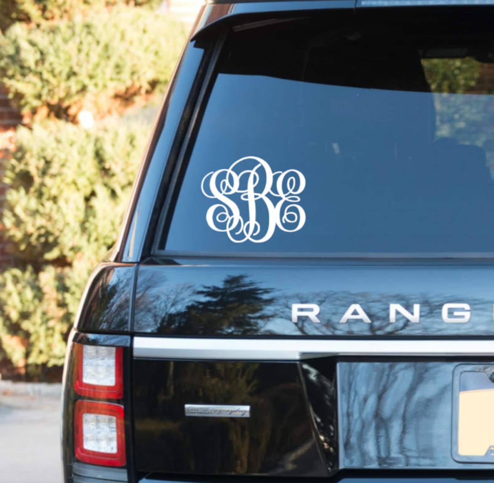 Monogram Car Decal / Car Decal / Script Monogram / Vinyl - Etsy