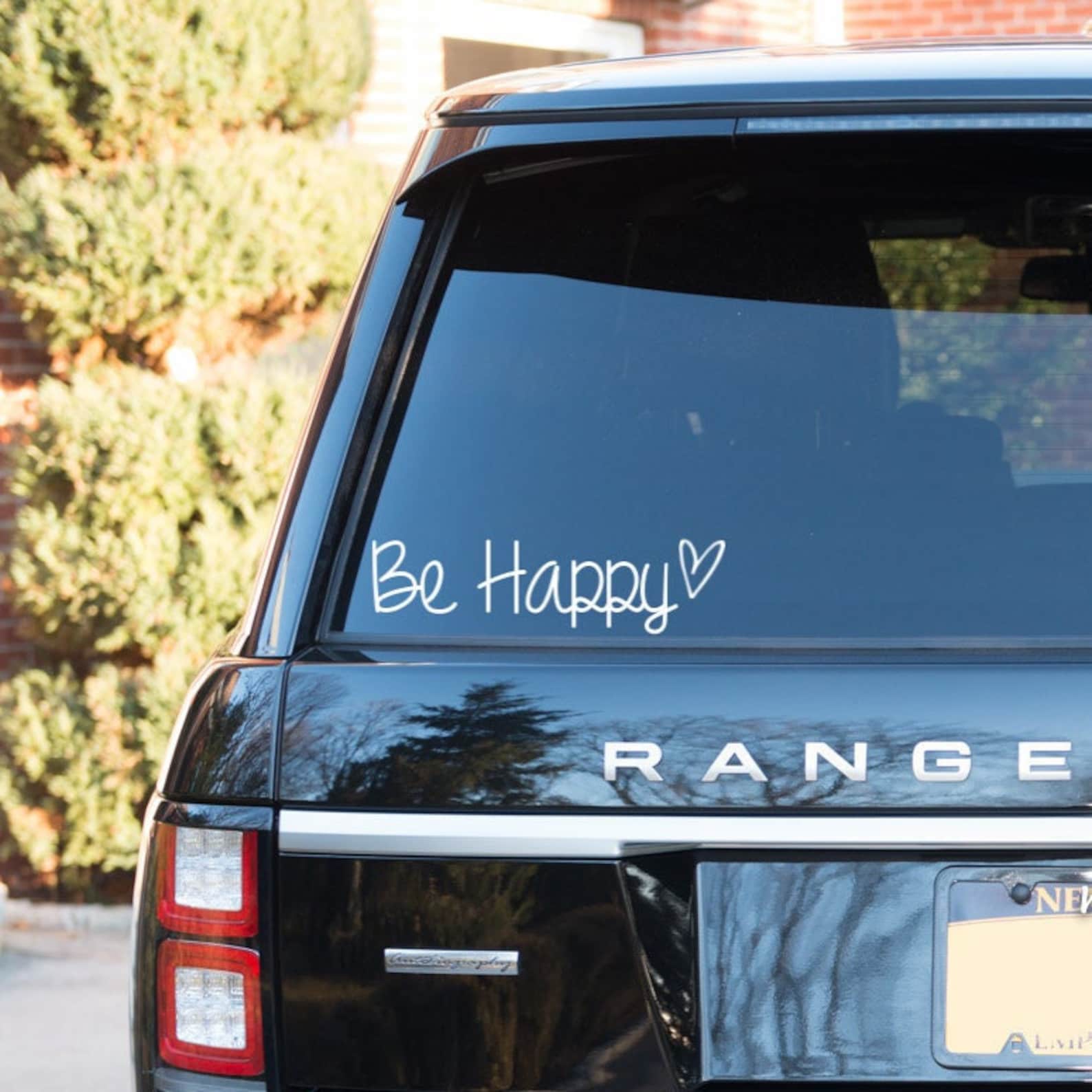 Be Happy Sticker, Be Happy Car Decal, Laptop Sticker, Vinyl Decal ...