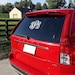 Monogram Car Decal / Car Decal / Script Monogram / Vinyl Monogram ...