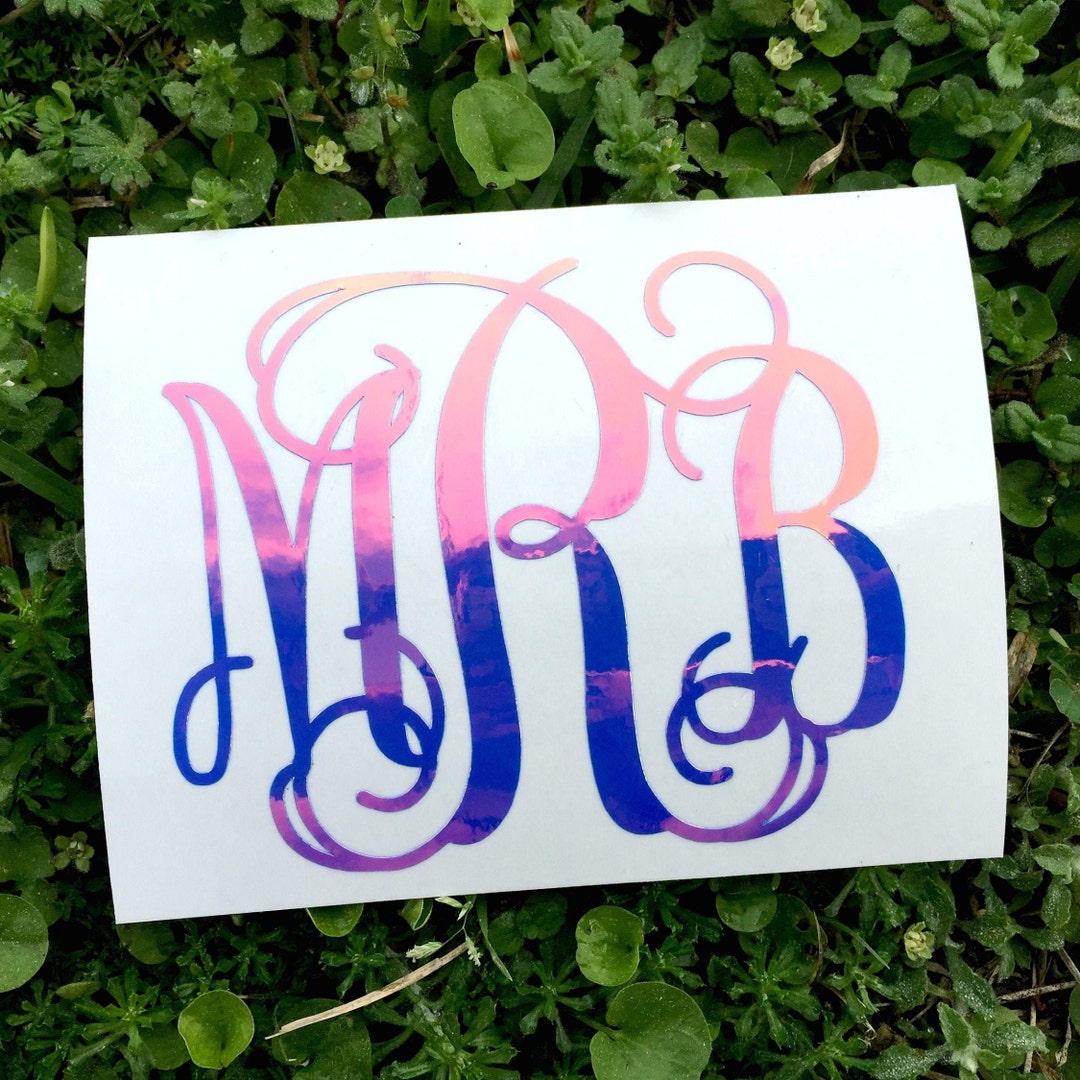 Holographic Monogram, Holographic Decal, Holographic Decal for Car ...