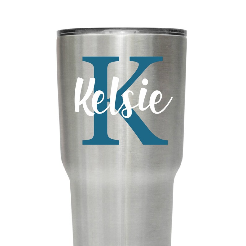 Vinyl Name Decal Yeti Decal Monogram Decal Yeti Decal for - Etsy