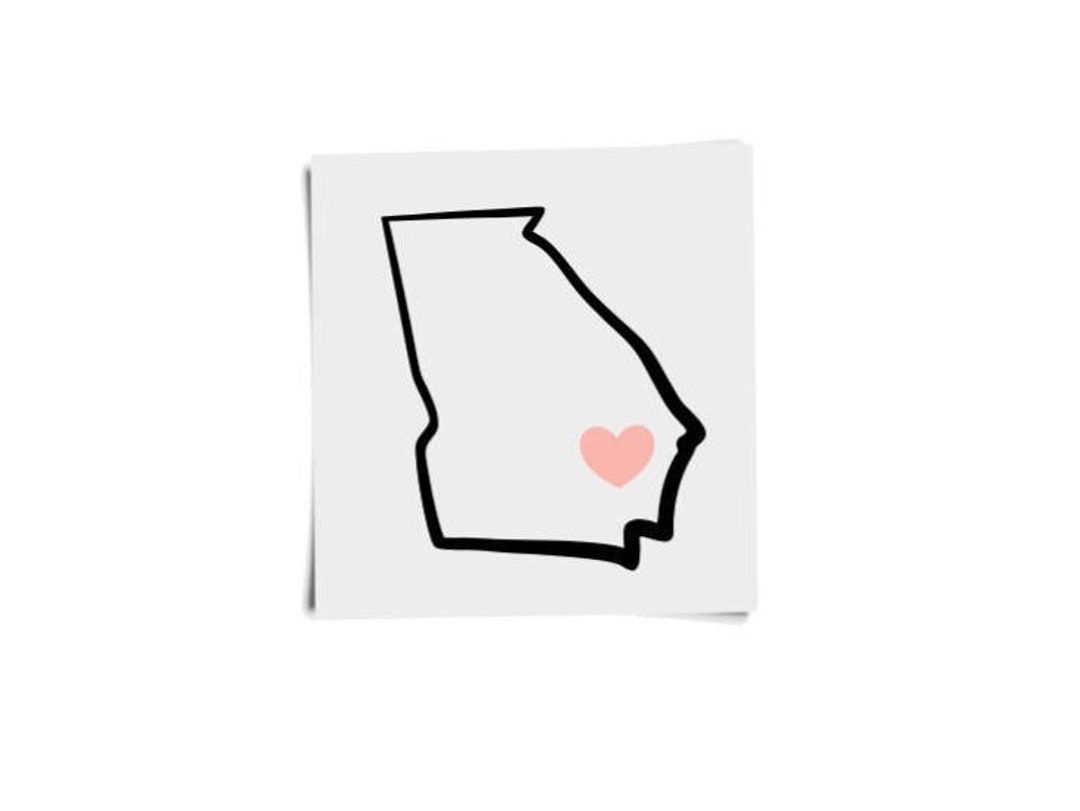Georgia Decal, Georgia Home State Decal, GA Decal, Georgia Sticker ...