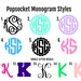 Phone Stand Monogram - Monogram Decal - Phone Grip Monogram - Vinyl ...