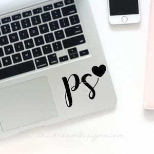 Monogram Decal, Vinyl Sticker, Two Letter Monogram, Two Initial Decal ...