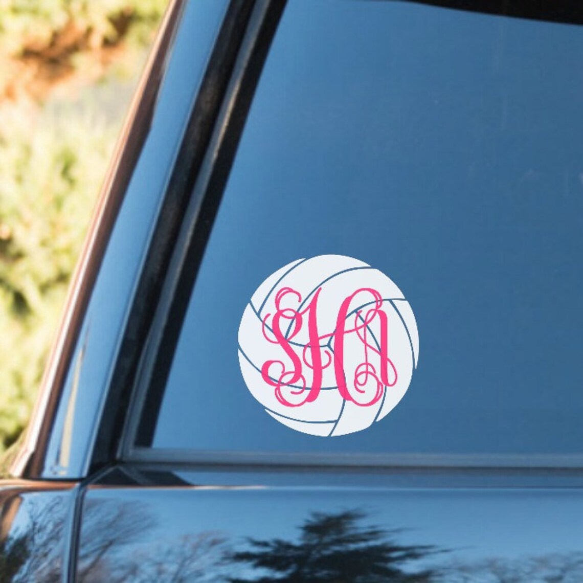 Personalized Volleyball Car Decal - Monogram Decal - Volleyball Decal ...