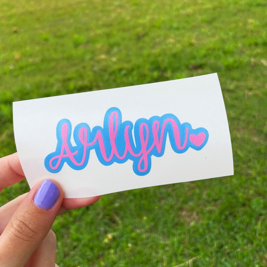 Name Decals, Layered Name Decal, Vinyl Name Labels, Tumbler Decal ...