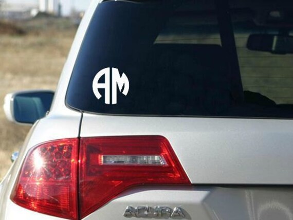Two Letter Decal Vinyl Monogram Two Initial Decal Car | Etsy