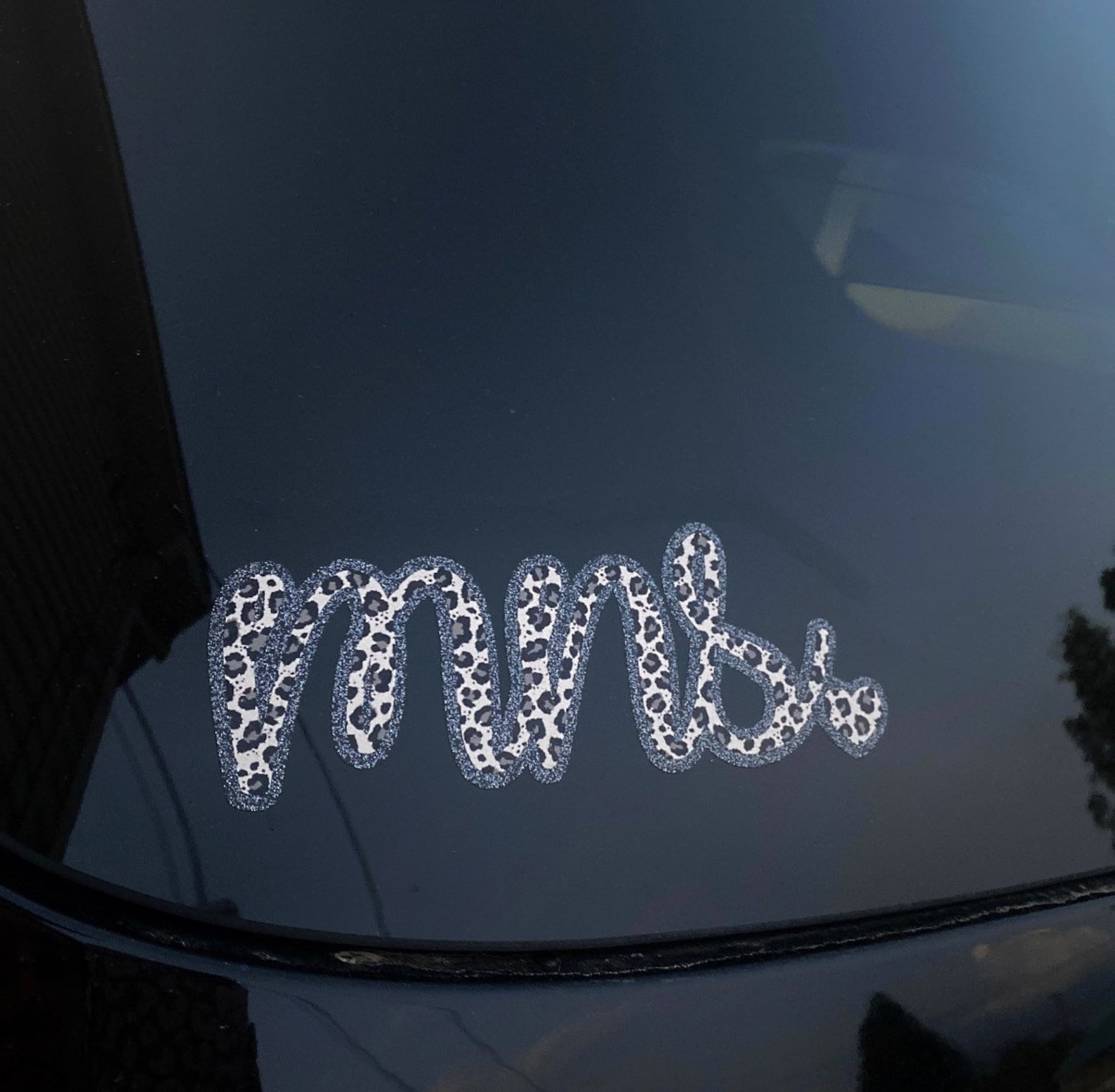 Leopard Print Monogram Monogram Car Decal Monogram for - Etsy