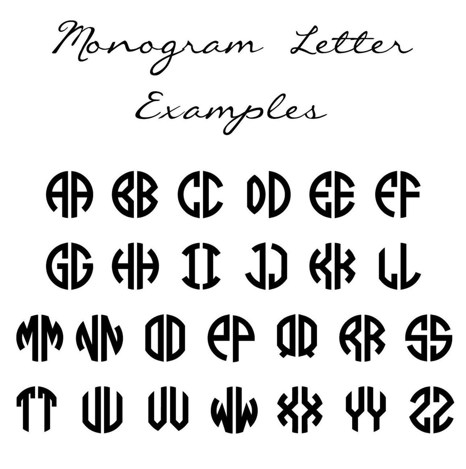 Two Letter Decal Vinyl Monogram Two Initial Decal Car | Etsy