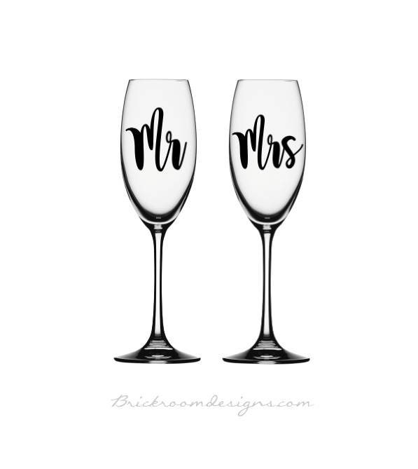 Mr and Mrs Stickers Vinyl Wedding Decals Vinyl Decal | Etsy