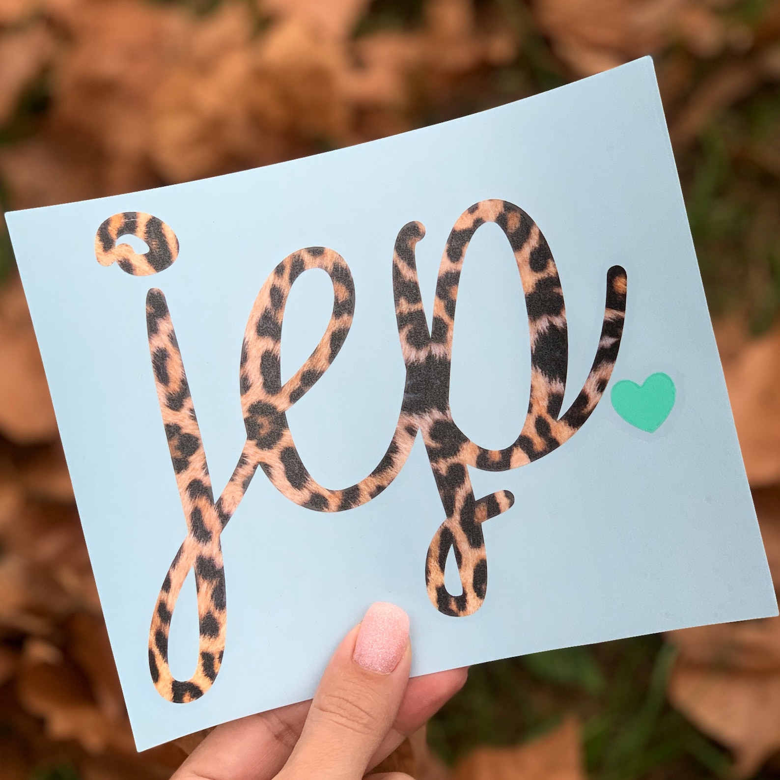 Leopard Print Monogram Monogram Car Decal Monogram for - Etsy