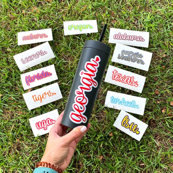 College Football Decal Vinyl Decal Tumbler Decal Car Decal - Etsy