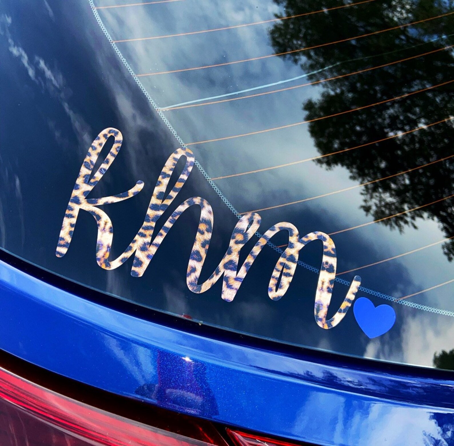 Leopard Print Monogram Monogram Car Decal Monogram for - Etsy