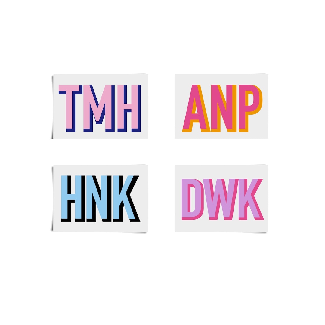 Monogram Decal, Layered Monogram, Car Decal, Vinyl Decal, Yeti Decal ...