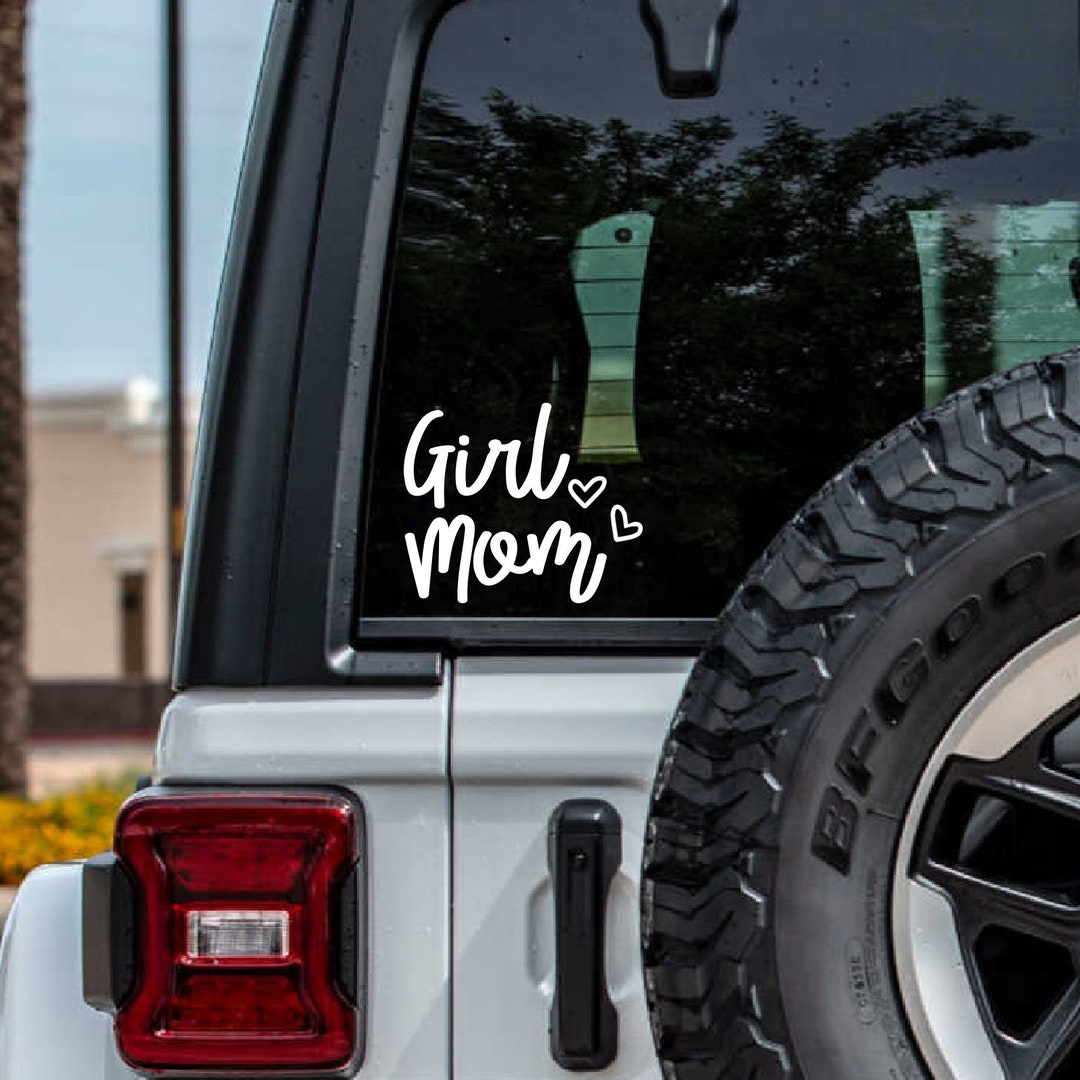 Girl Mom Car Decal, Girl Mom Sticker, Gift for Mom, Mom Decal ...