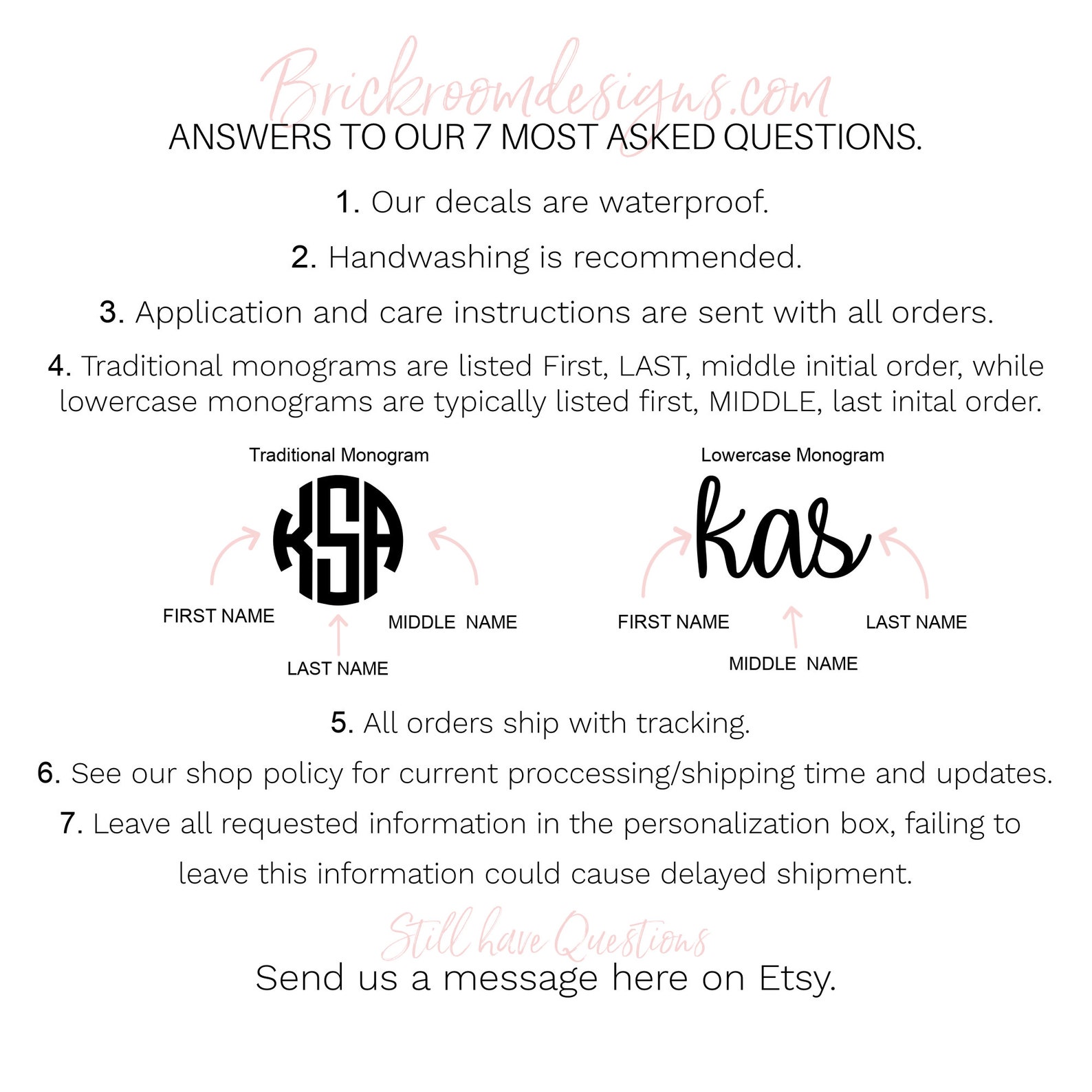 Monogram Car Decal / Car Decal / Script Monogram / Vinyl | Etsy