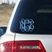 Monogram Car Decal Car Decals for Women Vinyl Decal - Etsy