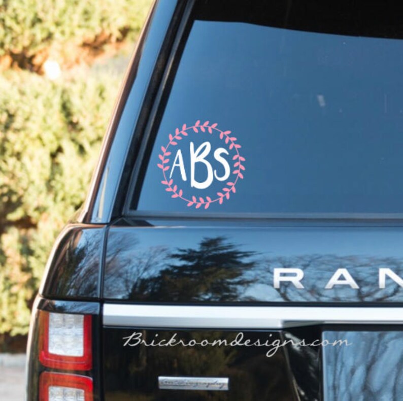 Monogram Sticker Monogram for Car Yeti Monogram Decal - Etsy