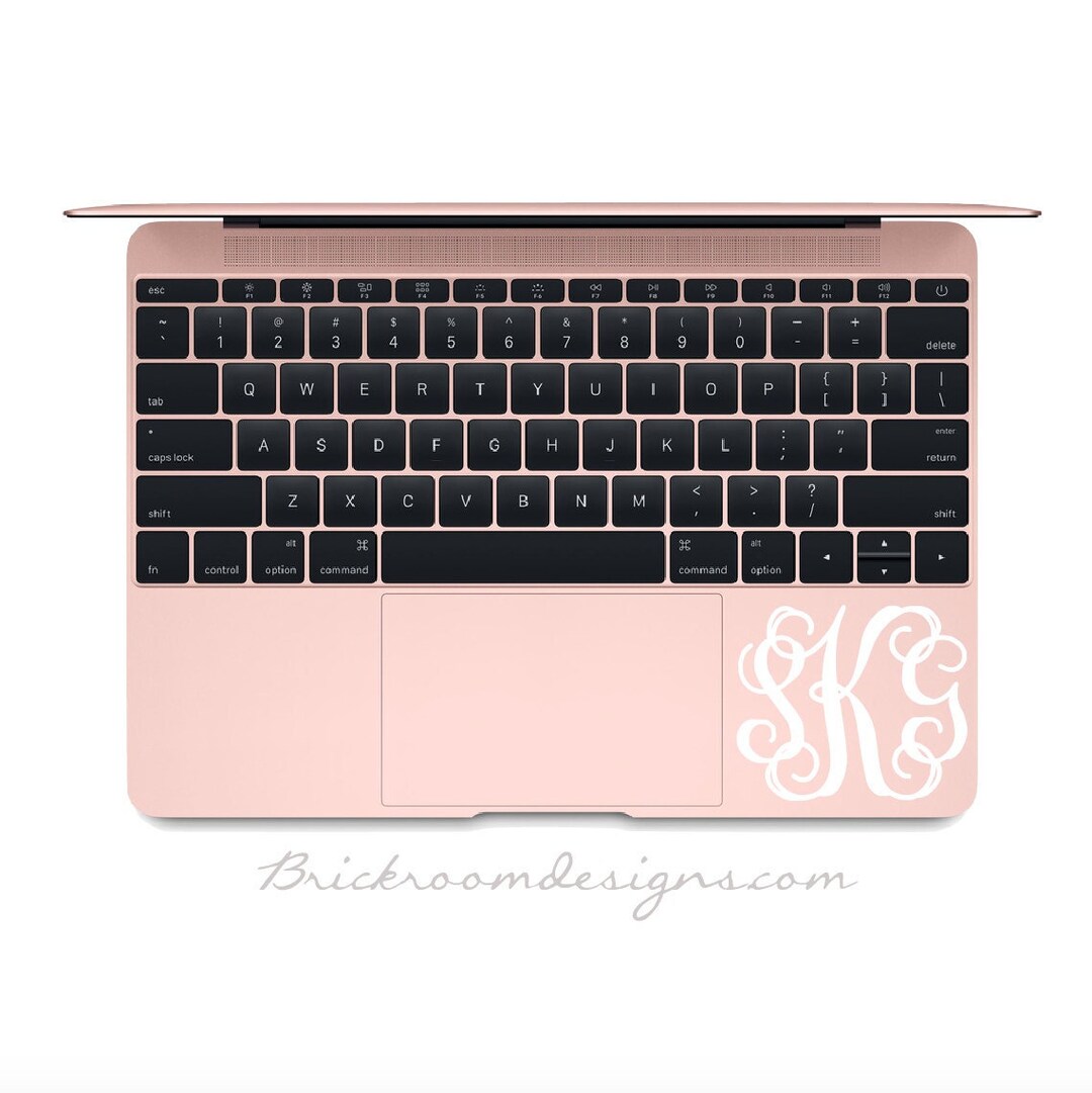 Vinyl Monogram Decal Sticker for Laptop - Vinyl Monogram Decal - Laptop ...
