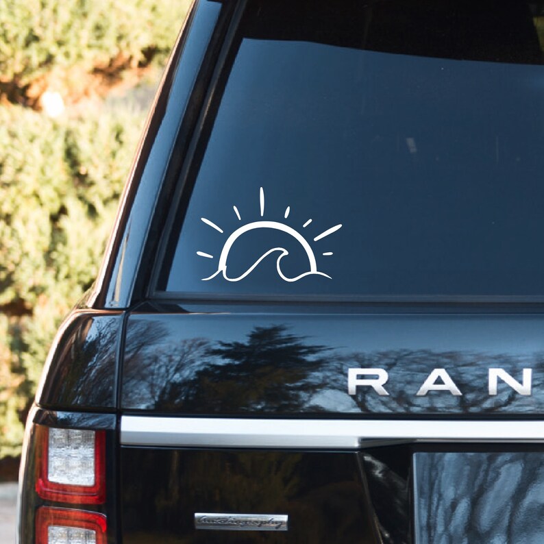 Ocean Wave Sticker Car Decal Sun Decal Wave Sticker Beach - Etsy