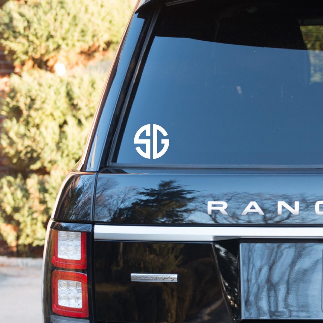 Two Letter Decal - Vinyl Monogram - Two Initial Decal - Car Decal ...