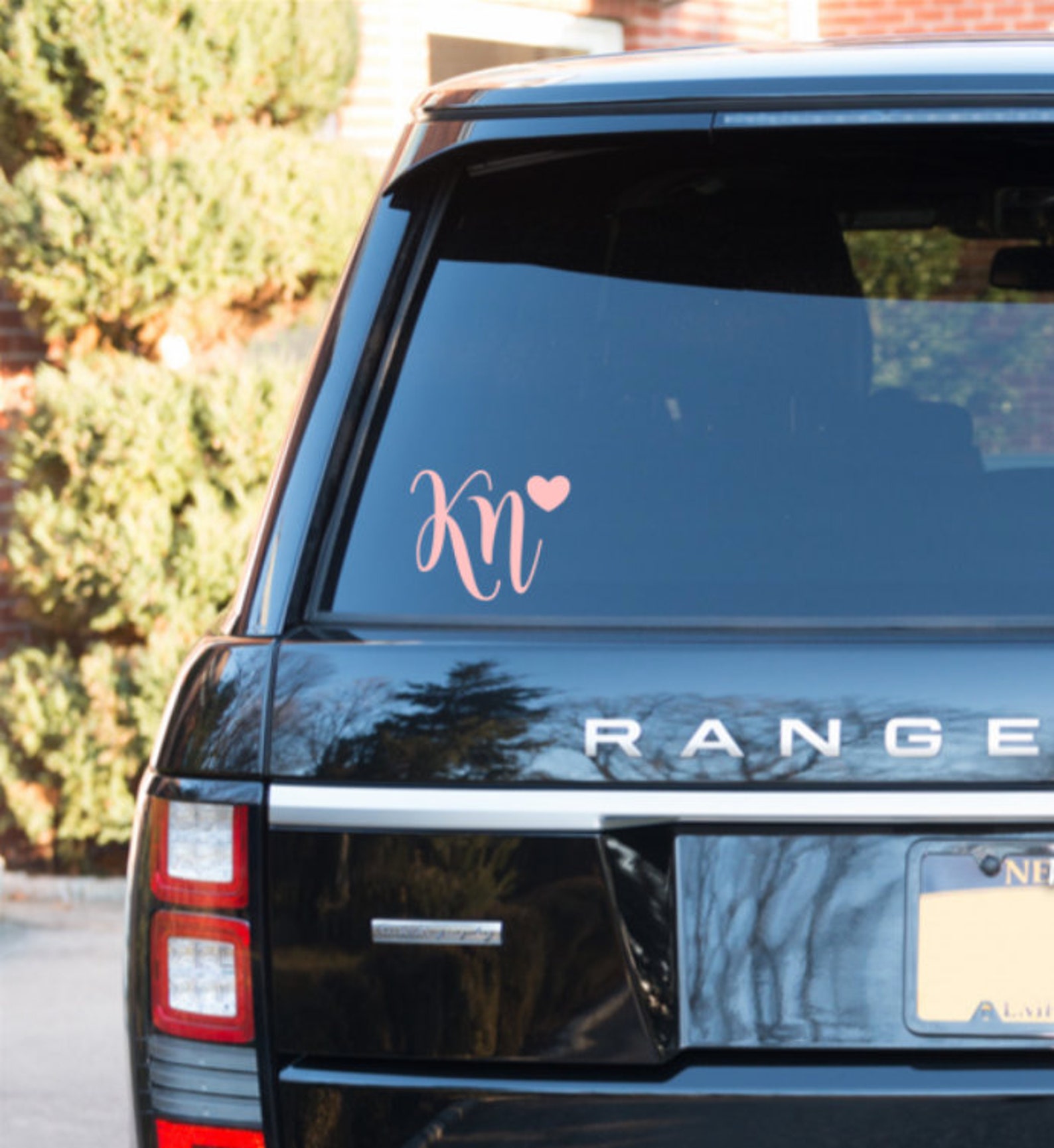 Monogram Car Decal, Car Decals for Women, Car Sticker, Two Initial ...