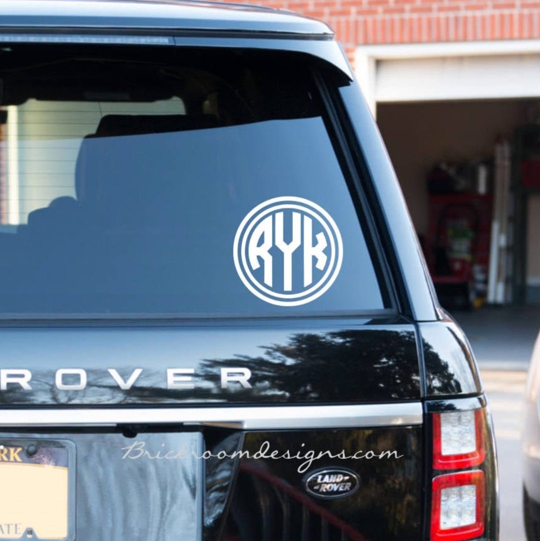 Monogram Car Decal, Vinyl Decal, Car Decal, Decals for Cars, Car Decals ...