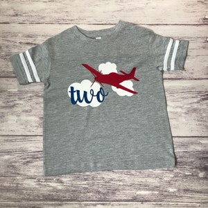 2nd Birthday Airplane Shirt: Two Fly Aviation Party Tee - Etsy