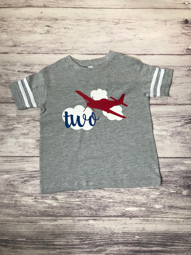 2nd Birthday Airplane Shirt: Two Fly Aviation Party Tee - Etsy