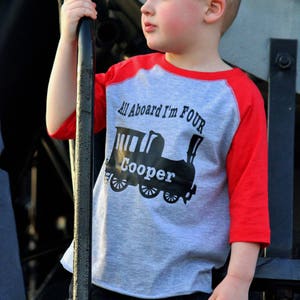 4th Birthday Train Shirt: Personalized Toddler Party Tee - Etsy