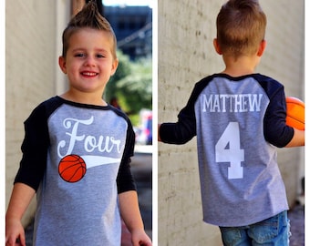 Personalized Girls or Boys Basketball Birthday Party T SHIRT - Etsy