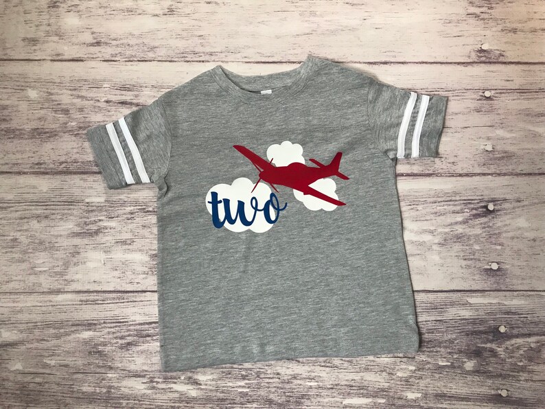 2nd Birthday Airplane Shirt: Two Fly Aviation Party Tee - Etsy