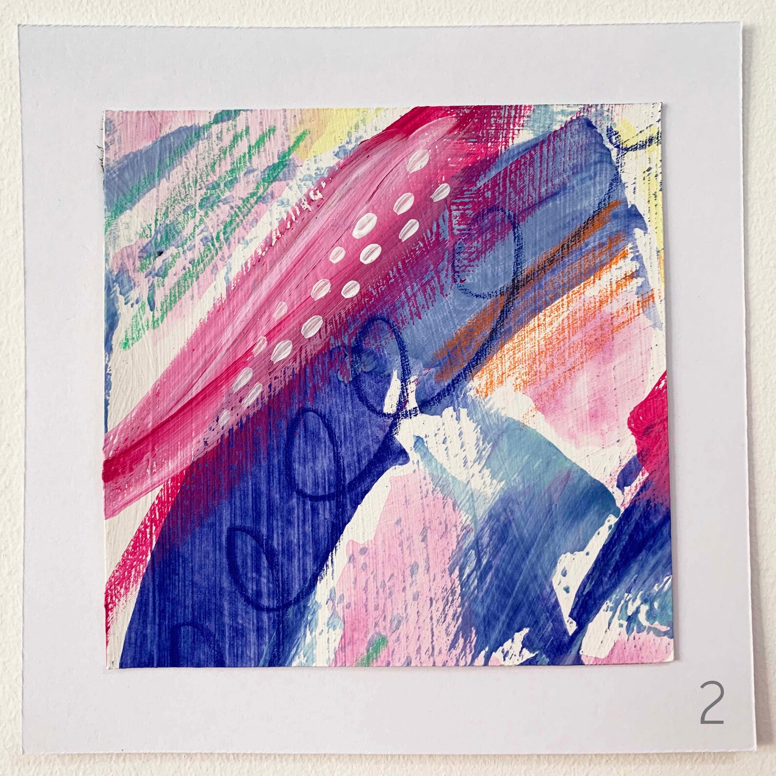 Painted 4 Squares Original art Original artwork | Etsy