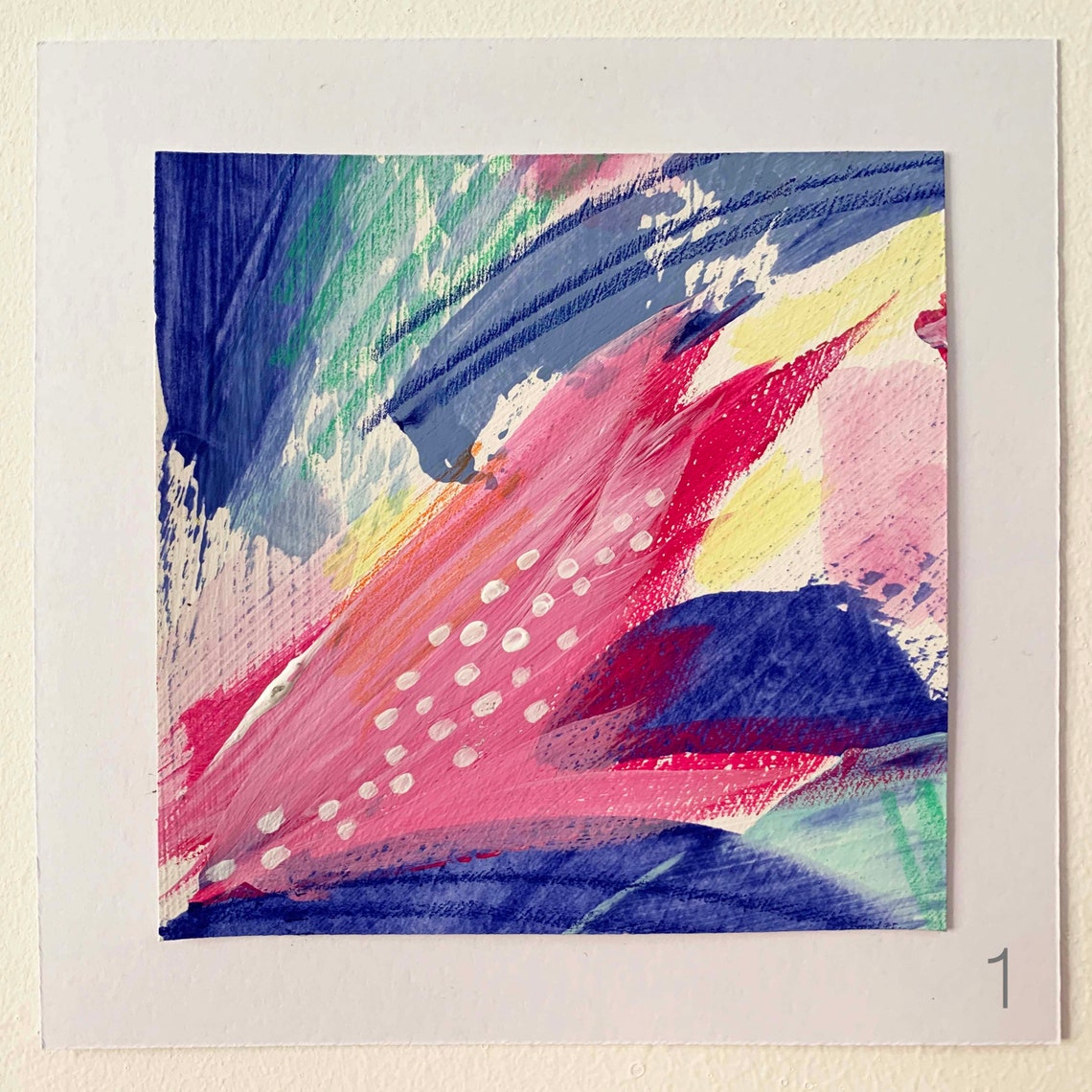 Painted 4 Squares Original art Original artwork | Etsy