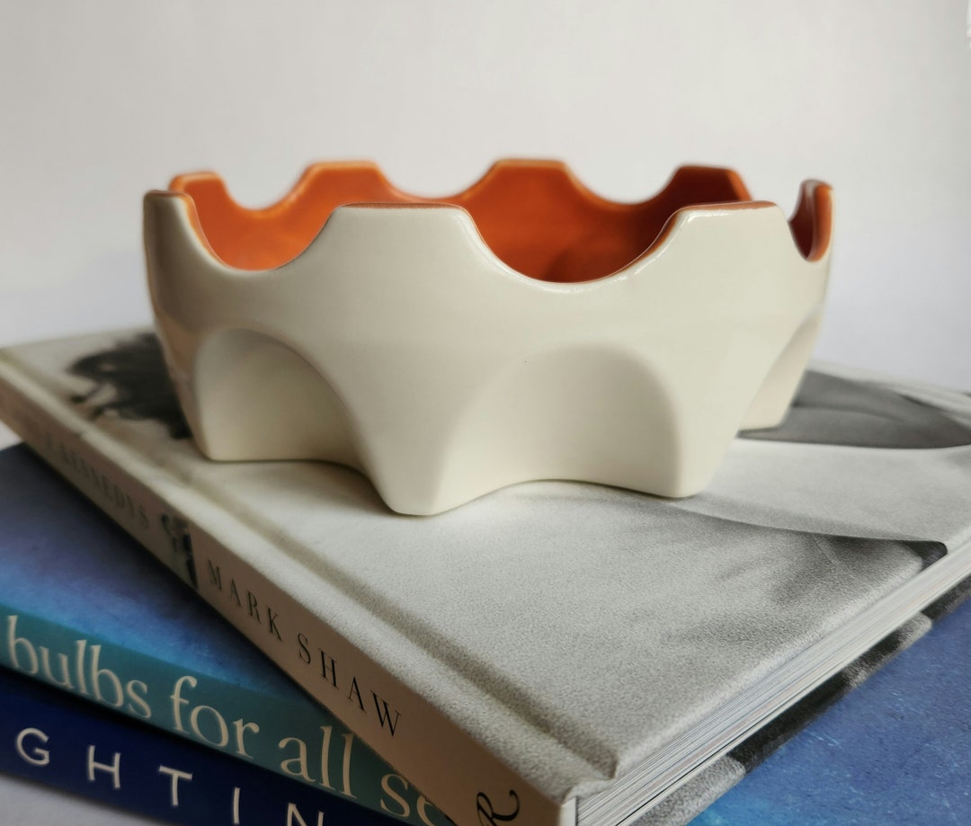 Red Wing Prismatique Ceramic Pot, Mandarin, White - Etsy