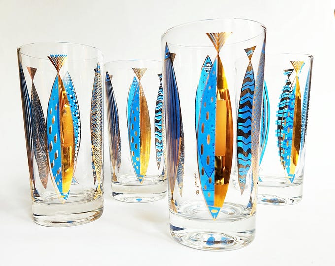 Fred Press Vintage Fish Glasses - Etsy