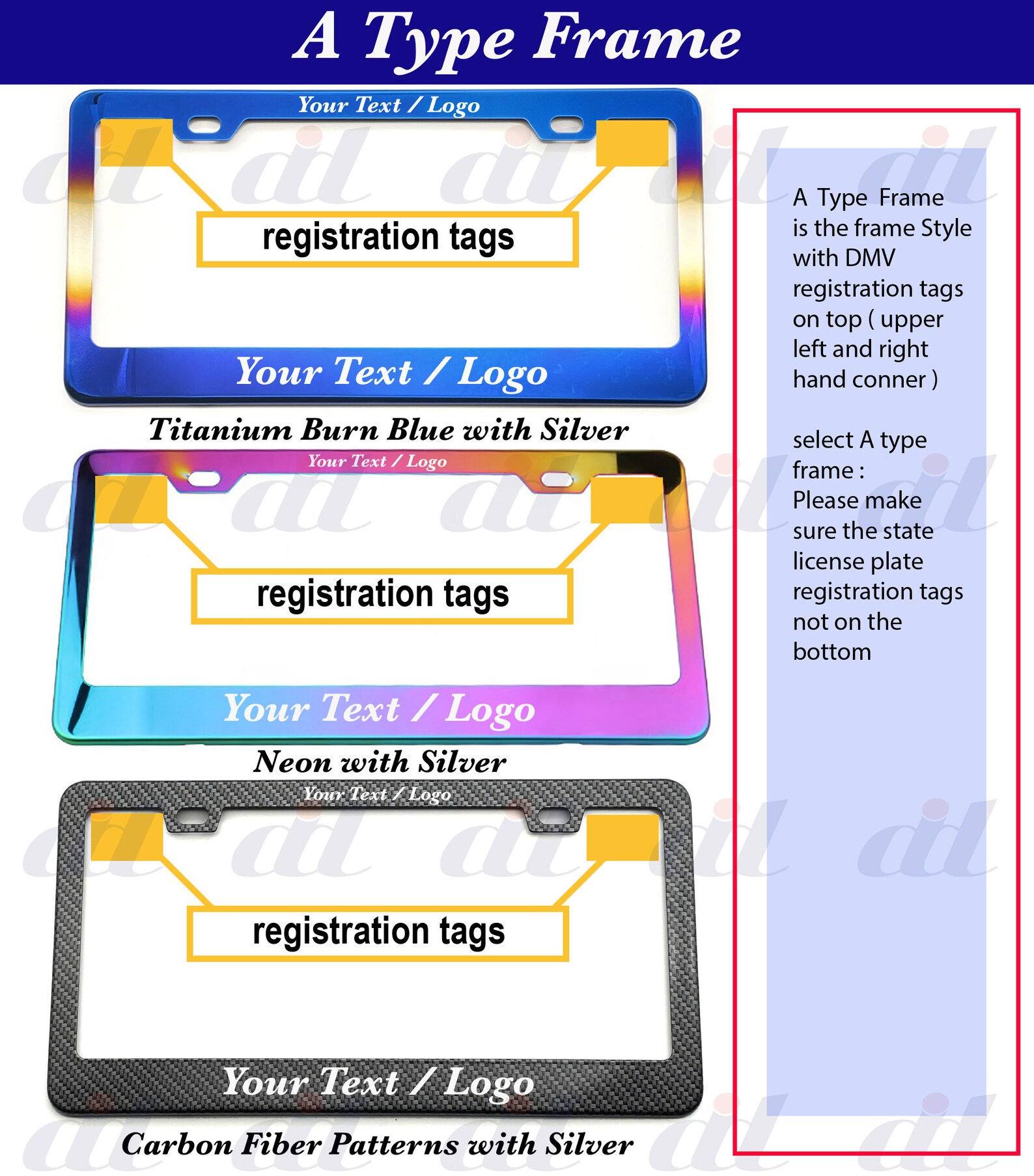 Custom License Plate Frame Laser Engraved on High Quality - Etsy