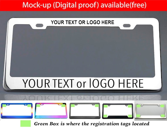 Custom License Plate Frame Laser Engraved on High Quality - Etsy