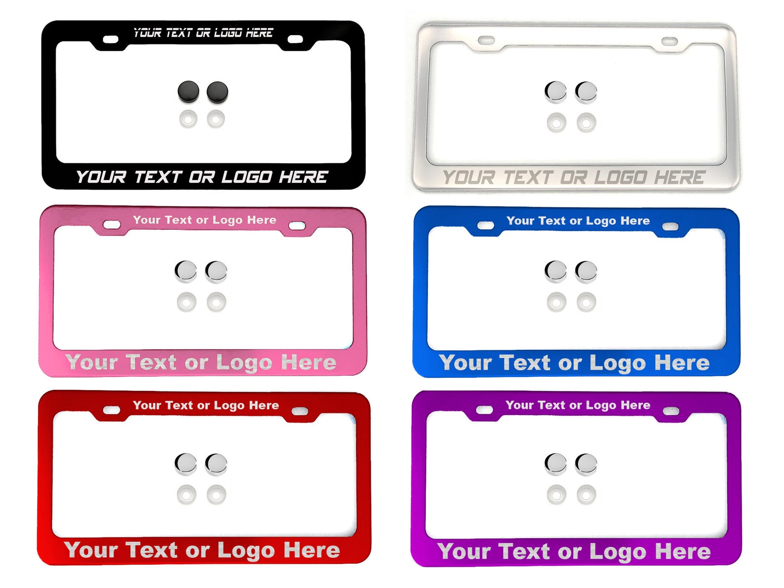 Custom License Plate Frame Laser Engraved on High Quality Anodized ...