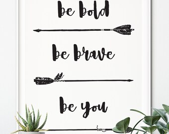 Be Brave Print | Etsy